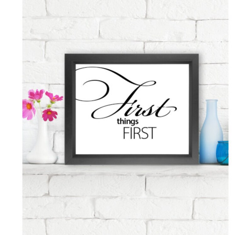 Recovery Art Print First Things First Giclée - Etsy