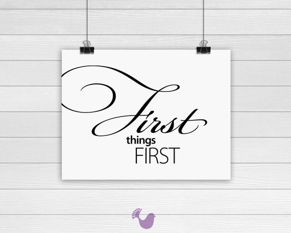 Recovery Art Print First Things First Giclée | Etsy