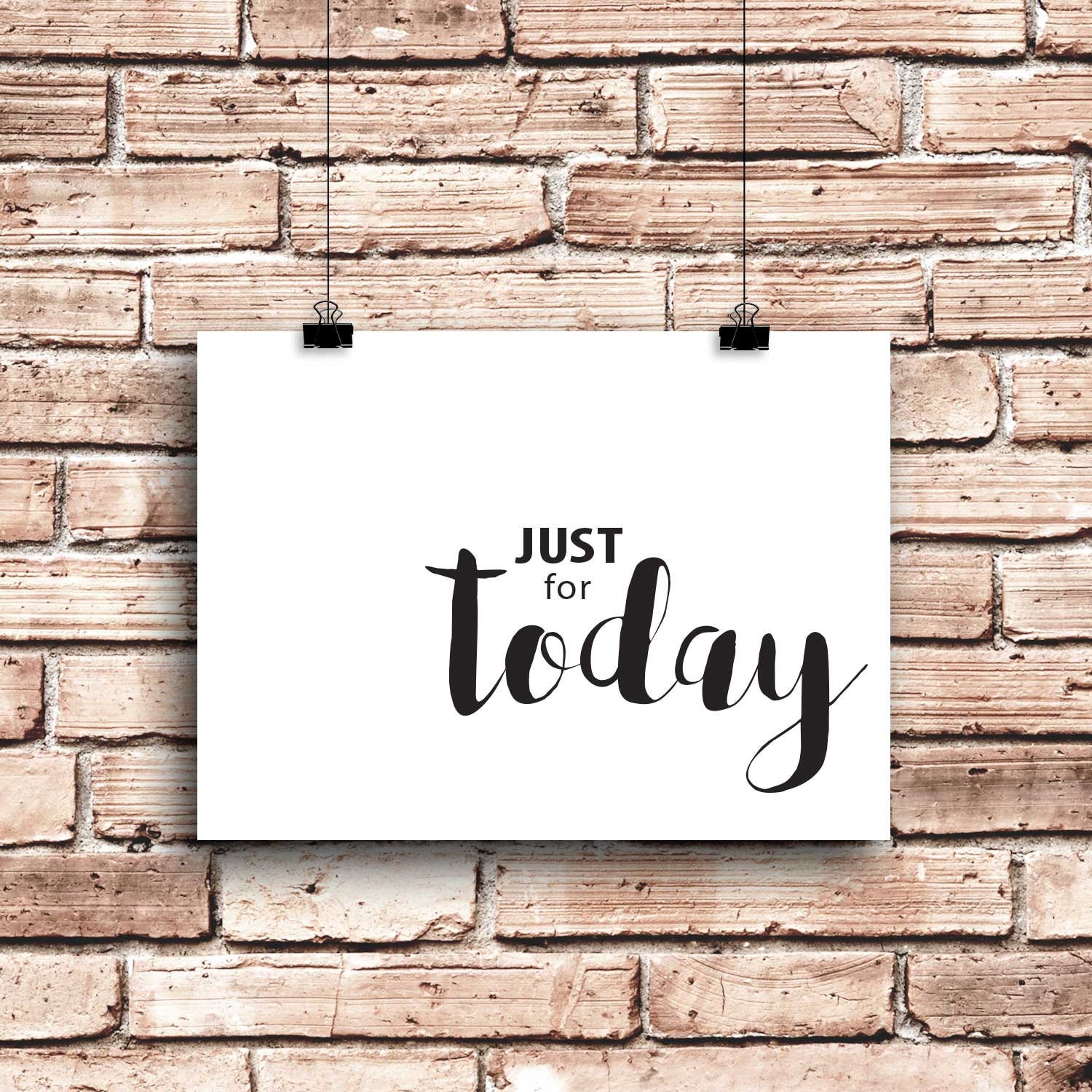 Recovery Art Print Just for Today Giclée, Encouragement Art Print ...