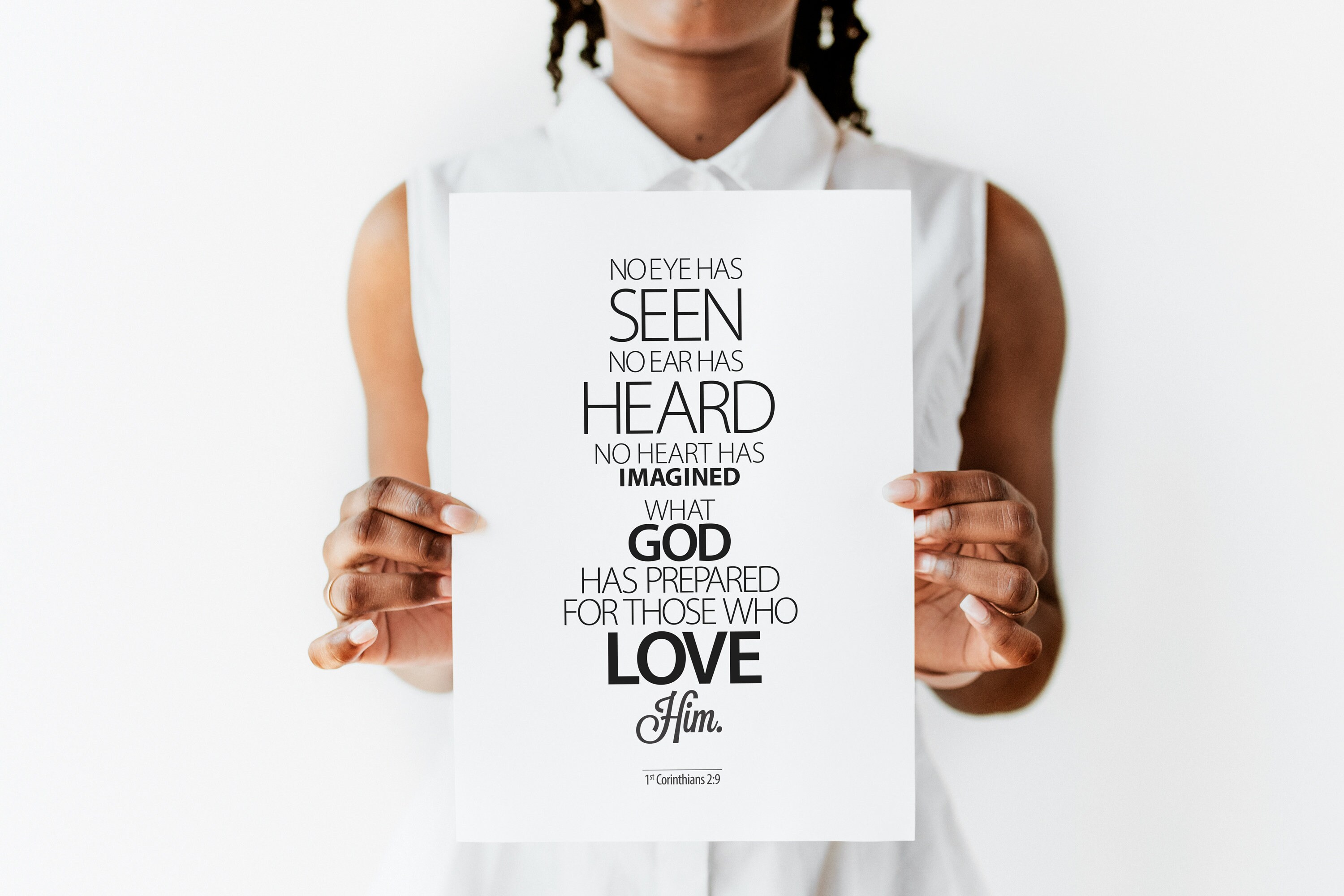 1 Corinthians 2:9, No Eye Has Seen, No Ear Has Heard Scripture Art ...