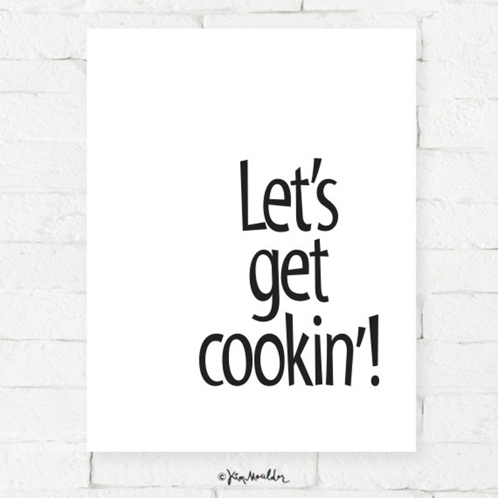 Let's Get Cookin' Giclée Print Modern Typography - Etsy