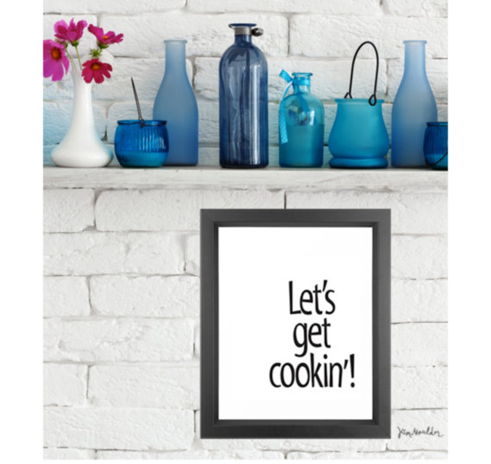 Let's Get Cookin' Giclée Print Modern Typography - Etsy