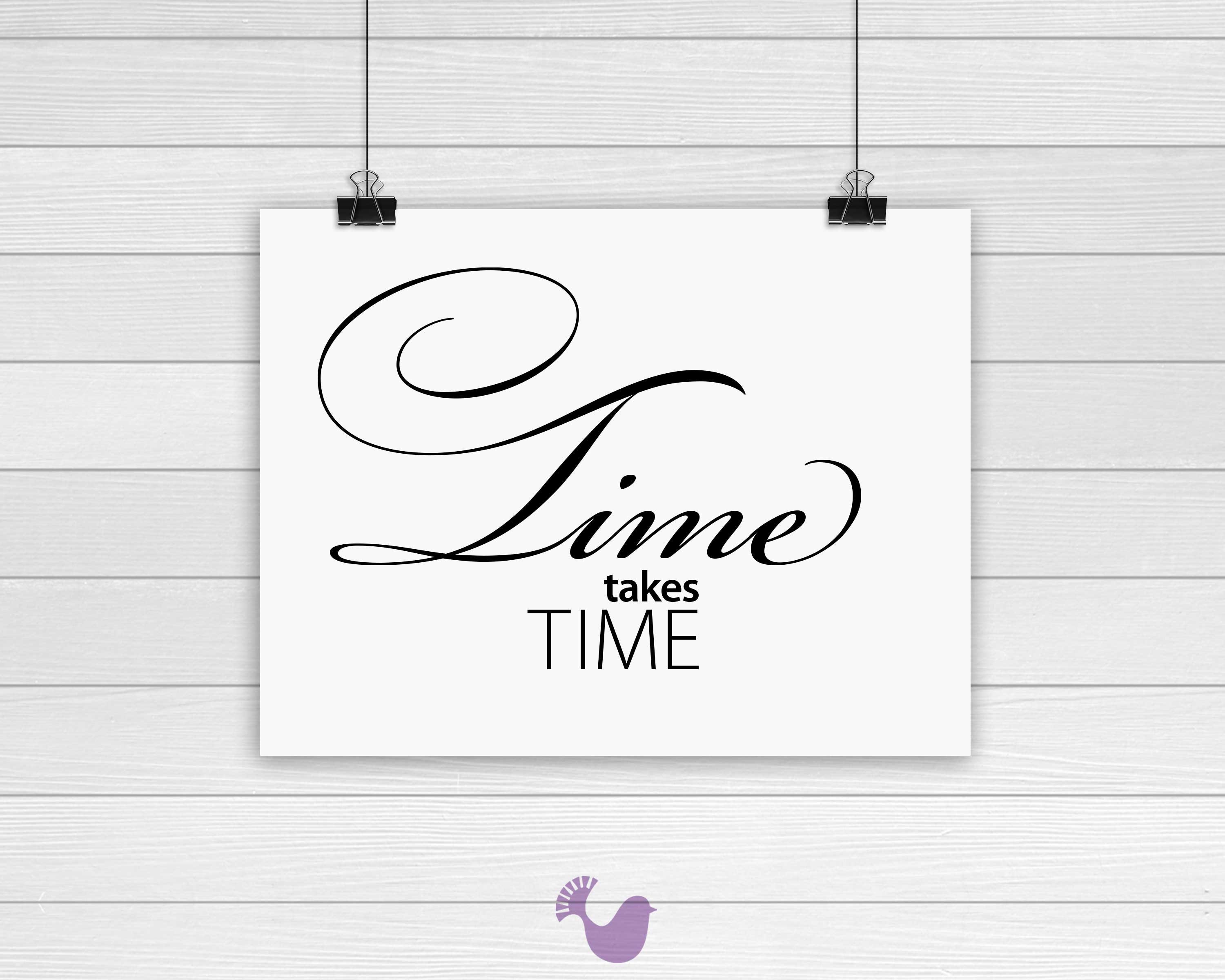 Recovery Art Print Time Takes Time Giclée Encouragement | Etsy