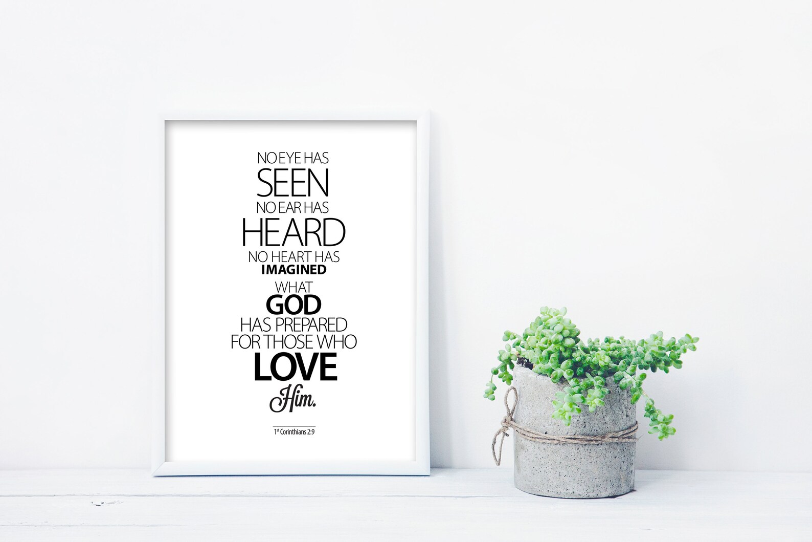 Bible Verse Wall Art No Eye Has Seen, No Ear Has Heard, No Heart Has ...