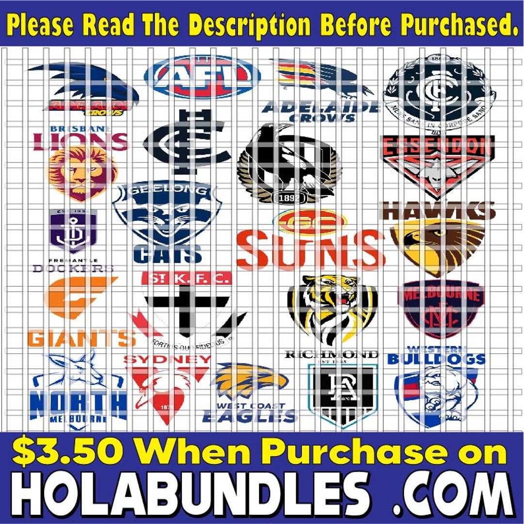 A F L Teams Bundle Svg, Afl Logo Svg, Football Svg, A F L Bundle Svg ...