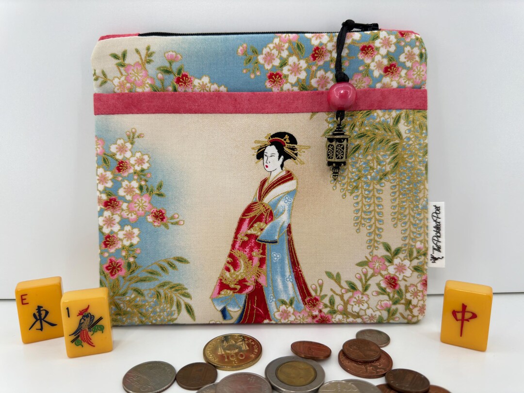Mahjong Coin & Card Purse IMPERIAL SPRING PINK Mah Jongg - Etsy