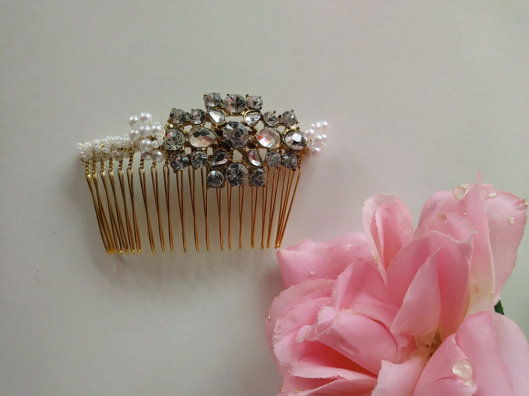 Bridal/evening hair comb/Decorative beaded hair comb bridal comb in ...
