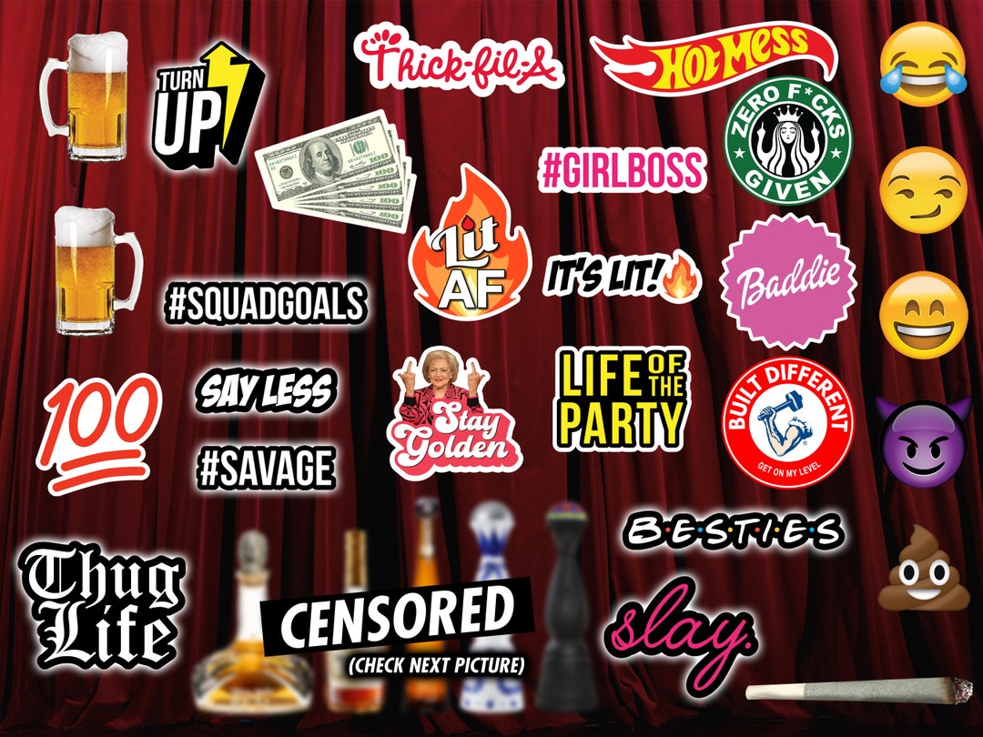 Custom PVC Photo Booth Props 6mm sold Individually - Etsy