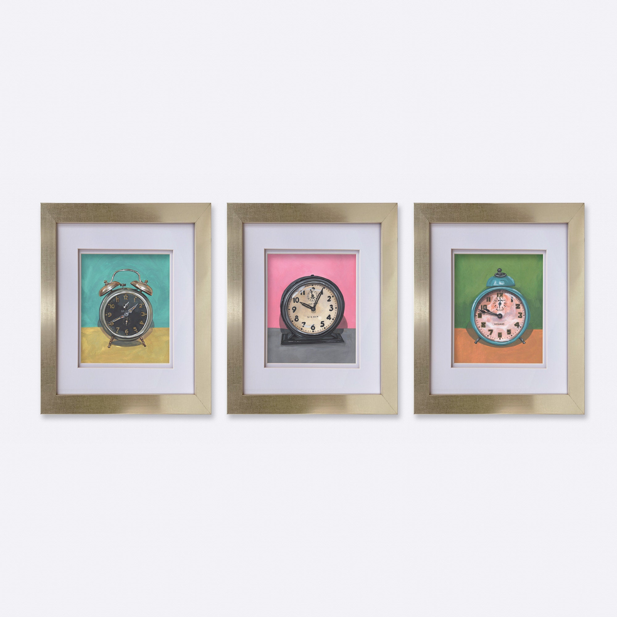 Hand-painted Antique Clock, Digital Download, Wall Art Print, Digital ...