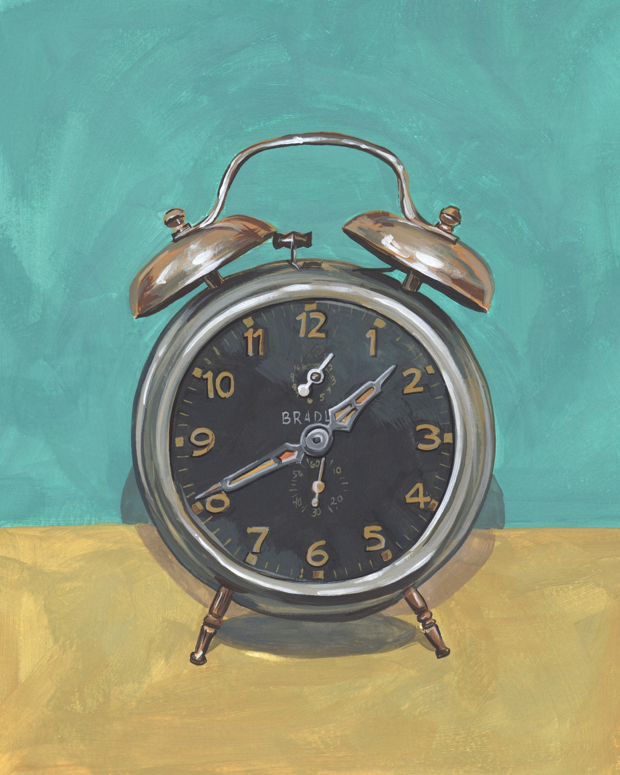 Hand-painted Antique Clock, Digital Download, Wall Art Print, Digital ...