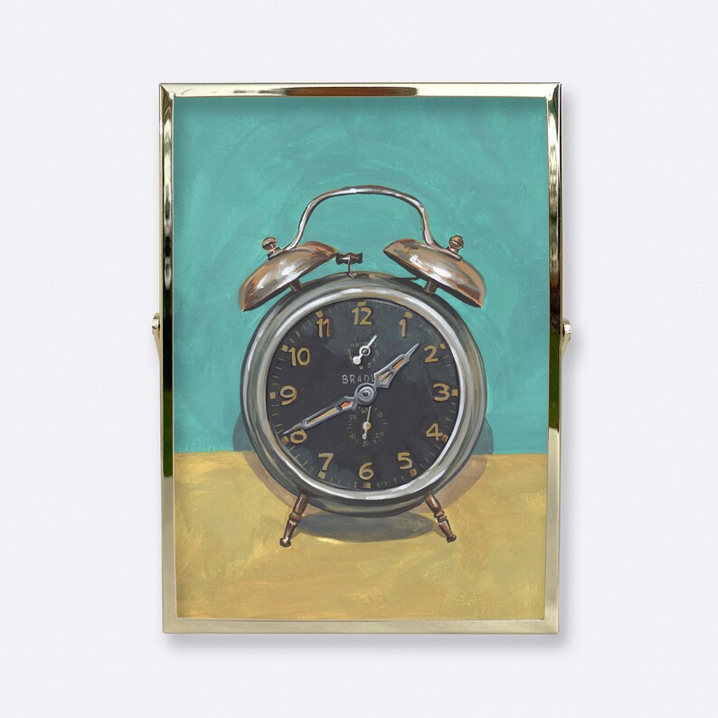 Hand-painted Antique Clock, Digital Download, Wall Art Print, Digital ...