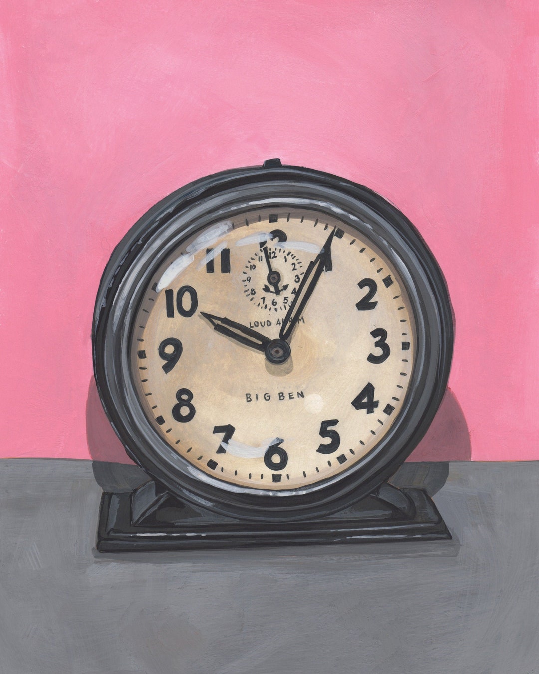 Hand-painted Antique Clock, Digital Download, Wall Art Print, Digital ...