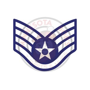 Air Force Enlisted Rank and USAF Logo Vector Graphics for Laser, Vinyl ...