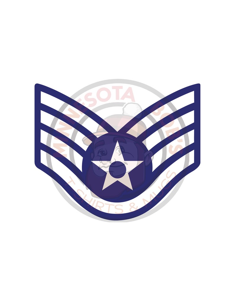 Air Force Enlisted Rank and USAF Logo Vector Graphics for Laser, Vinyl ...