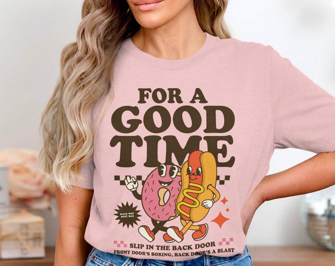 Backdoor Fun Door Shirt, Inappropriate Shirts for Women, Adult Humor ...