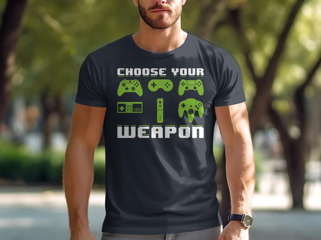 Video Game Controller Choose Your Weapon T Shirt Tee Mens Womens Ladies ...