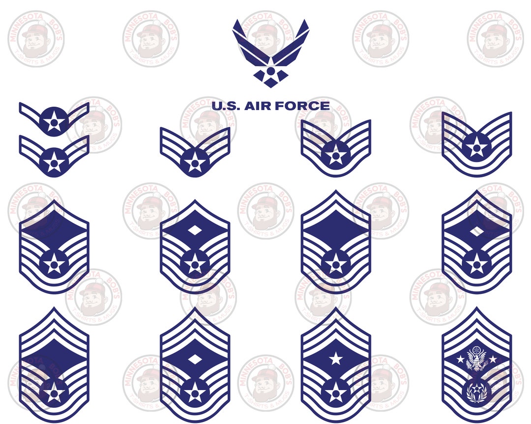 Air Force Enlisted Rank and USAF Logo Vector Graphics for - Etsy Australia