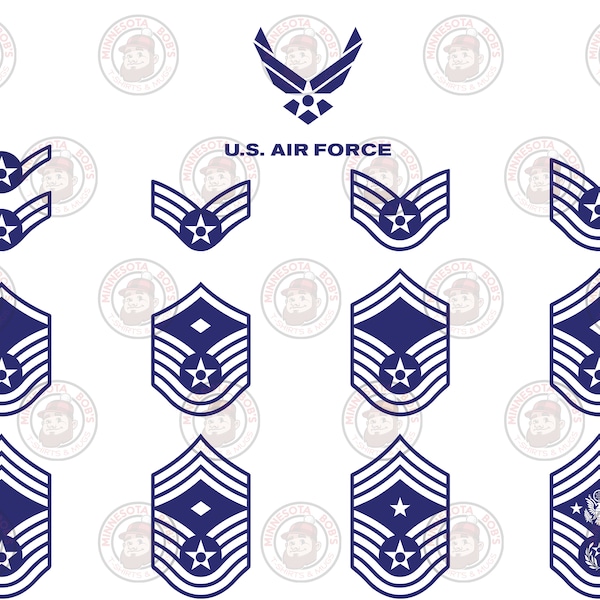 Air Force Rank Svg - Etsy