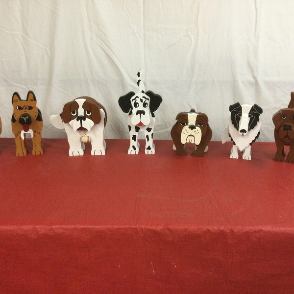 Wooden Dogs - Etsy