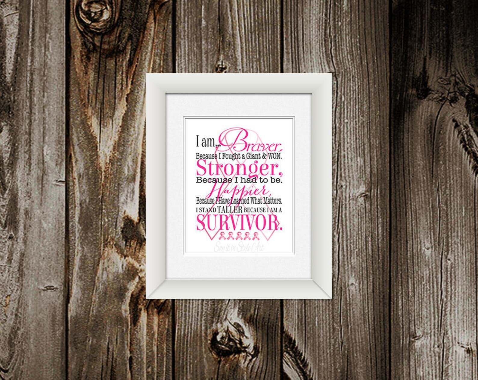 Breast Cancer Survivor Gift, Breast Cancer Awareness, Fighting Cancer ...