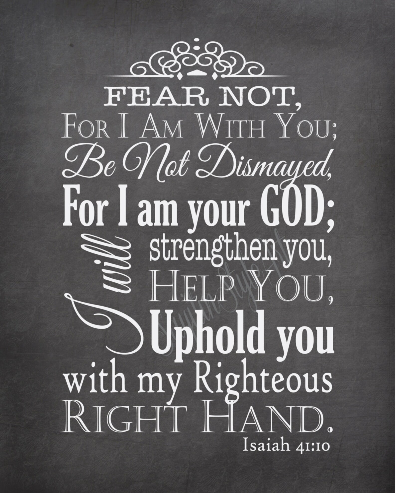 Isaiah 41 10 Scripture Art DIGITAL FILE ONLY Do Not Fear for I Am With ...