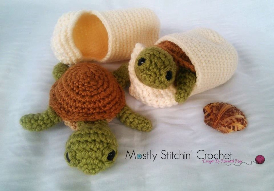 Baby Sea Turtle With Shell; CROCHET PATTERN PDF - Etsy