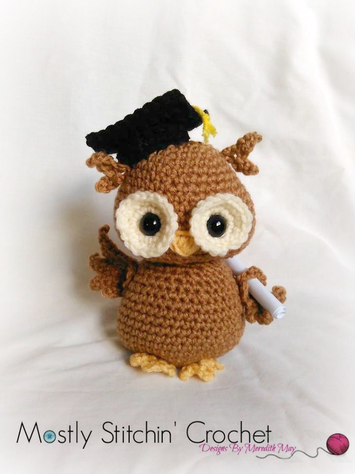 Newton the Graduation Owl; CROCHET PATTERN; PDF - Etsy