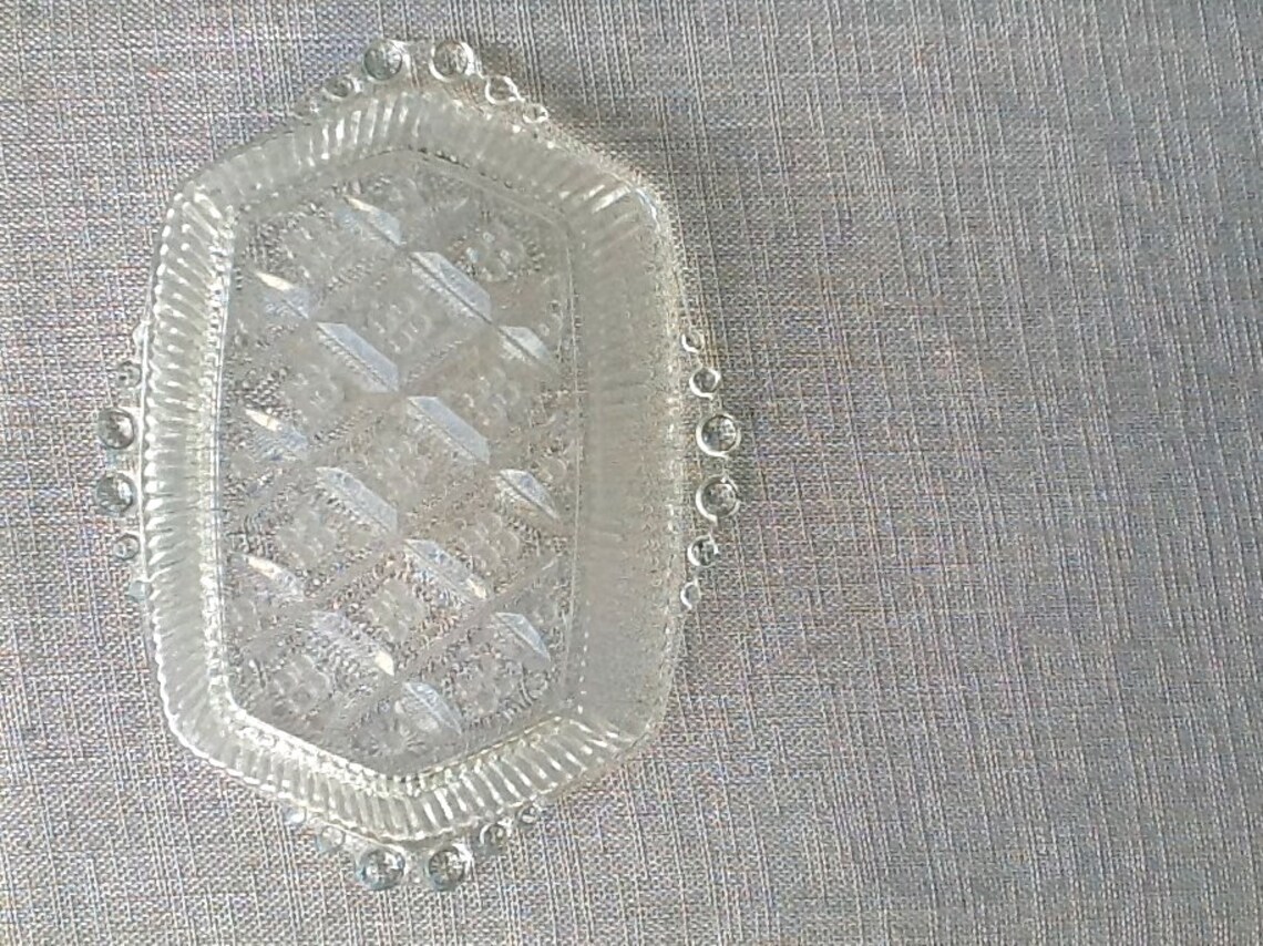 Vintage Fire King - Bubble Glass Candy Dish - Etsy