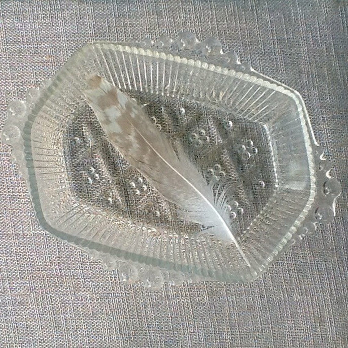 Vintage Fire King - Bubble Glass Candy Dish - Etsy