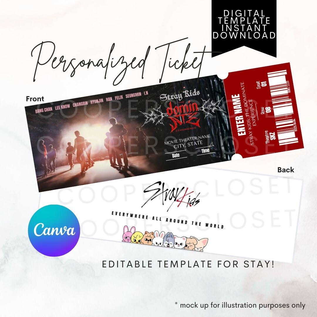 Stray Kids: the Dominate Experience Digital Movie Ticket Template ...