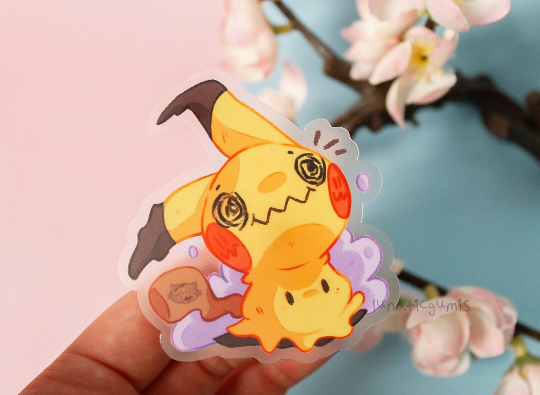 Cute Mimikyu Vinyl Sticker - Mimic Ghost Creature - Waterproof and Very ...