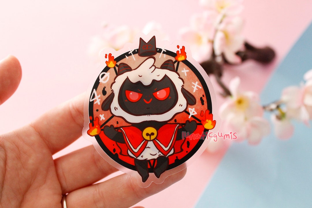 The Lamb - Cult of Lamb Vinyl Sticker - Waterproof Sticker- Cute ...