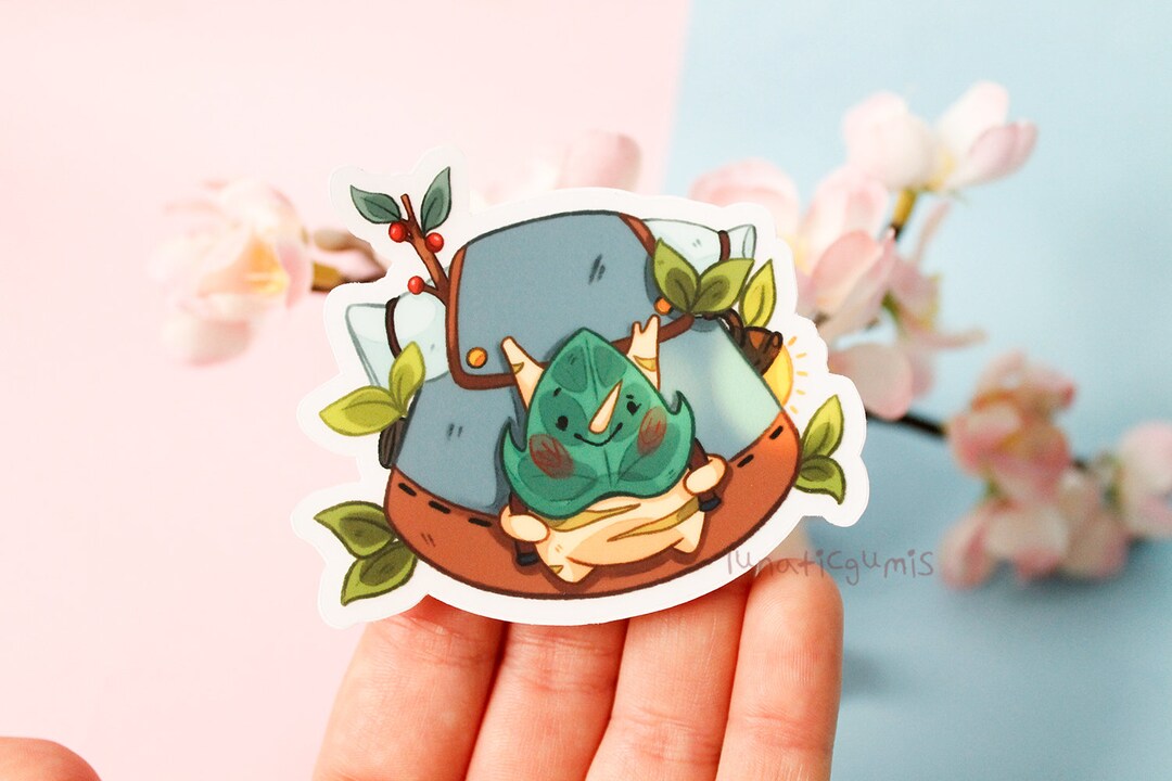 Cute Korok With Backpack Vinyl Sticker - Waterproof - Clear Sticker - Etsy