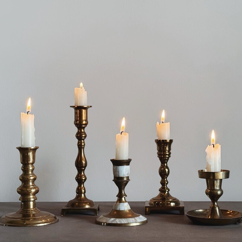 Brass Candle Holder - Etsy