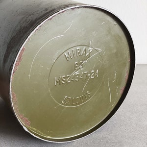 VINTAGE Army Mirax Metal Canister Rustic Metal Container Vintage ...