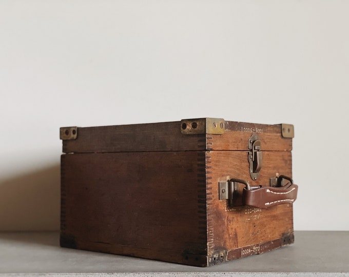 VINTAGE | Wooden Telephone Battery Box | Rustic Wooden Box With Latch ...