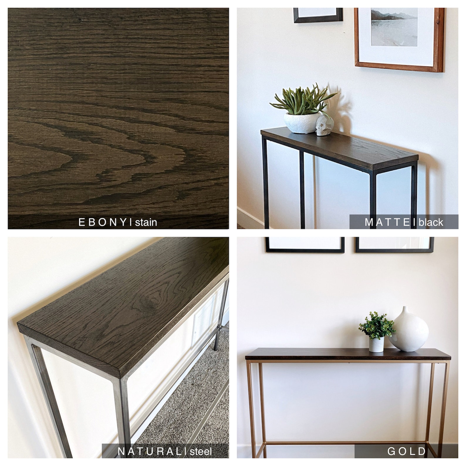 SLENDER Open Front Side Table 29 X 8 X 29.75 Narrow Side - Etsy