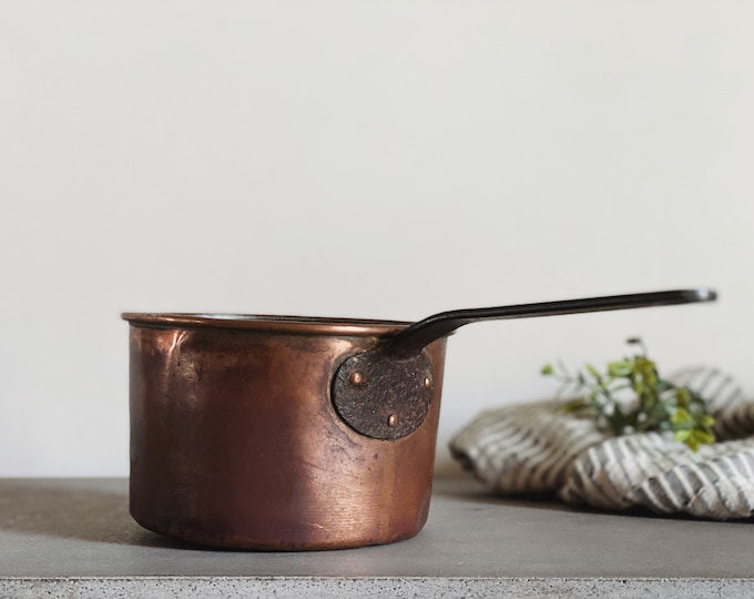 VINTAGE | Scandinavian Copper Saucepan | European Farmhouse | 1.5L ...