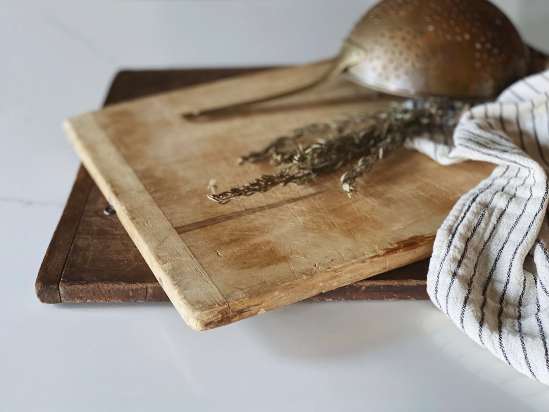 VINTAGE Rustic Wood Cutting Board Modern Farmhouse Primitive Wooden ...