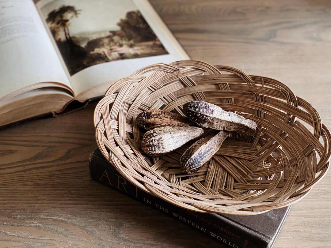 VINTAGE | Petite Woven Basket | Modern Farmhouse Decor | Small Oval ...