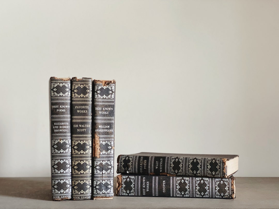 VINTAGE Set of 5 Books Best Known Works and Poems Shakespeare Whitman ...