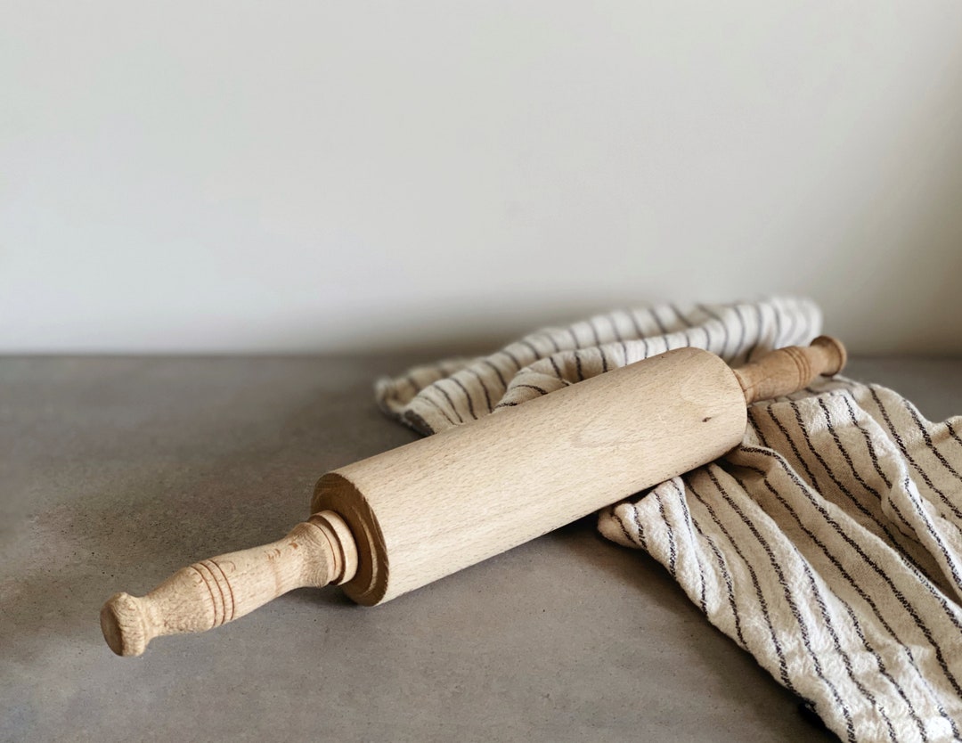 VINTAGE | Large Wood Rolling Pin | Farmhouse Kitchen | Rustic Wood ...