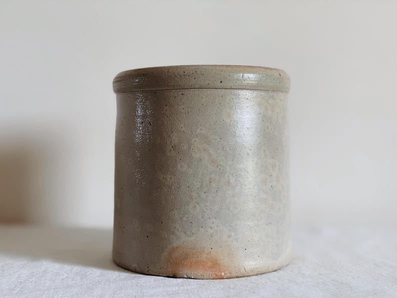 VINTAGE | Large Stoneware Crock Canister | European Farmhouse Decor ...