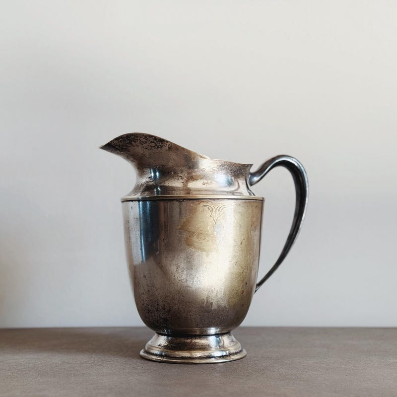 Silver Plate Pitcher - Etsy