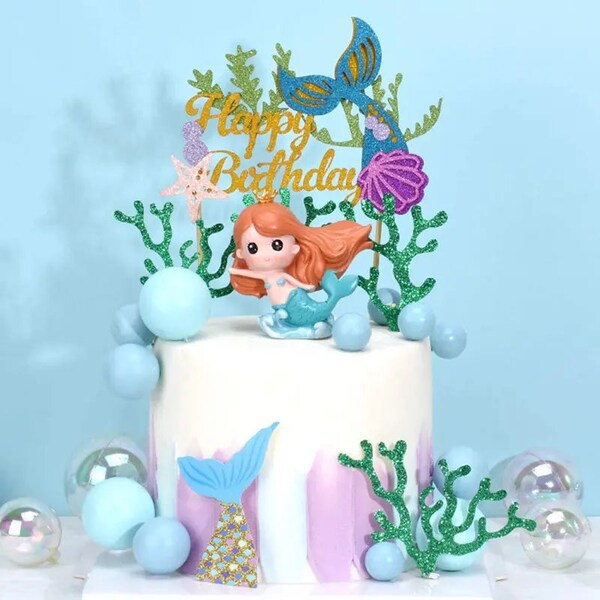 Mermaid Birthday Cake Topper - Etsy