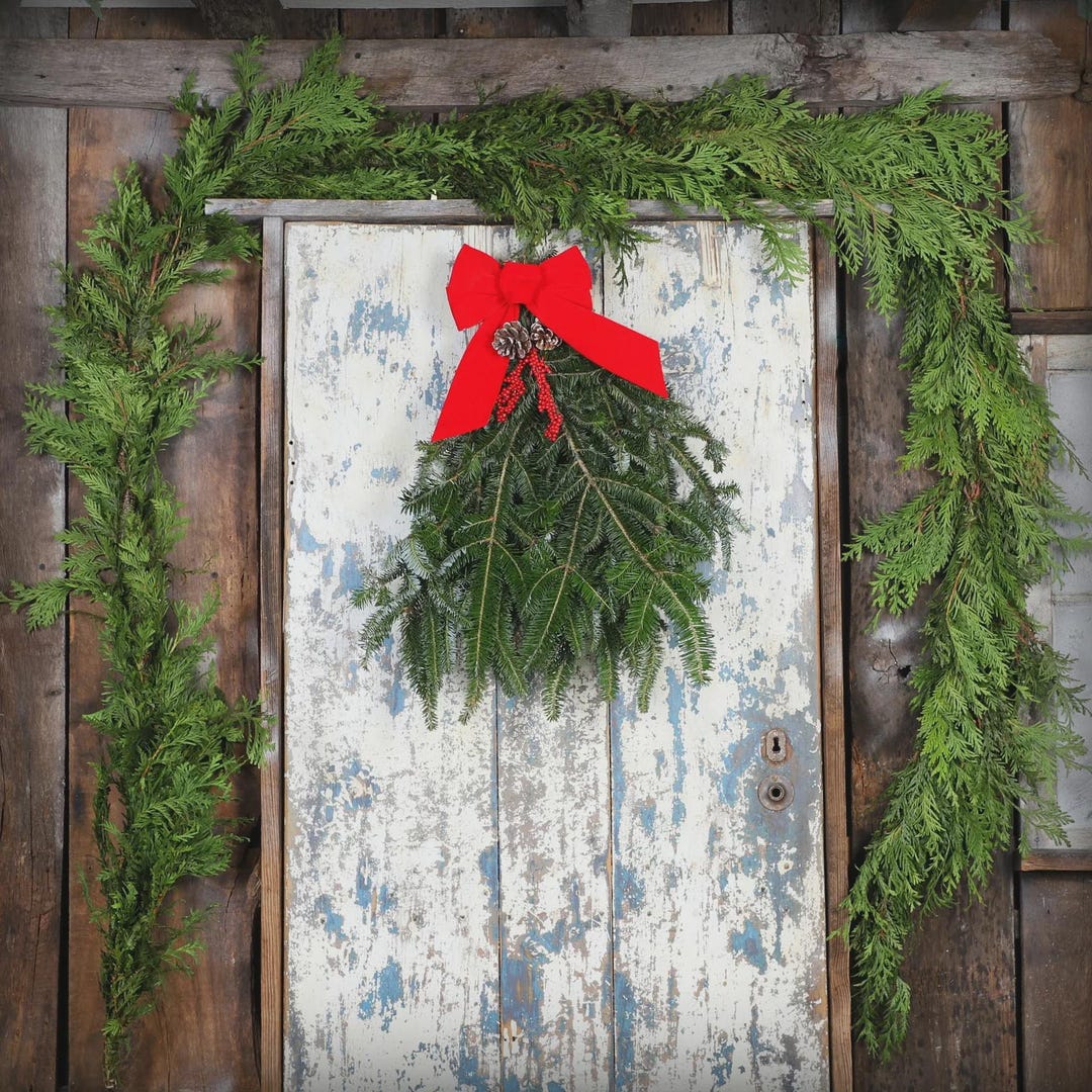 Cedar Christmas Garland 15' - Natural Fresh and Fragrant , Indoor or ...