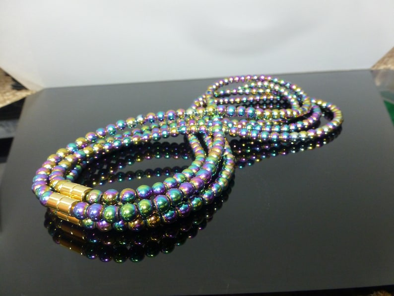 Magnetic Rainbow Hematite Healing ARTHRITIS PAIN Necklace | Etsy