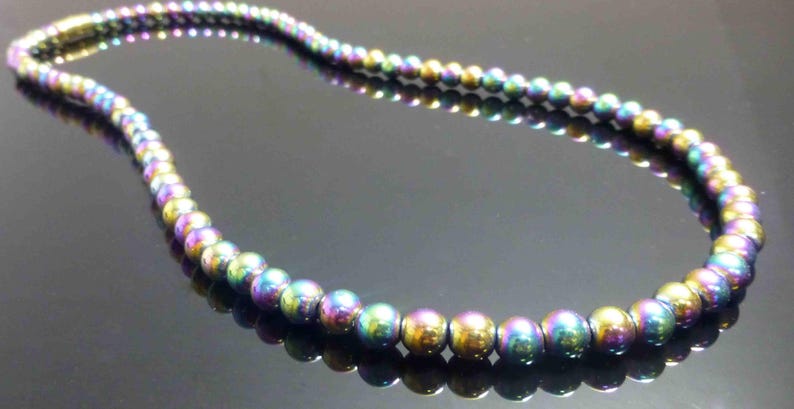 Magnetic Rainbow Hematite Healing ARTHRITIS PAIN Necklace | Etsy