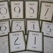 Black Shimmer, Red & Ivory Wedding Table Numbers Set of 10 Wedding ...