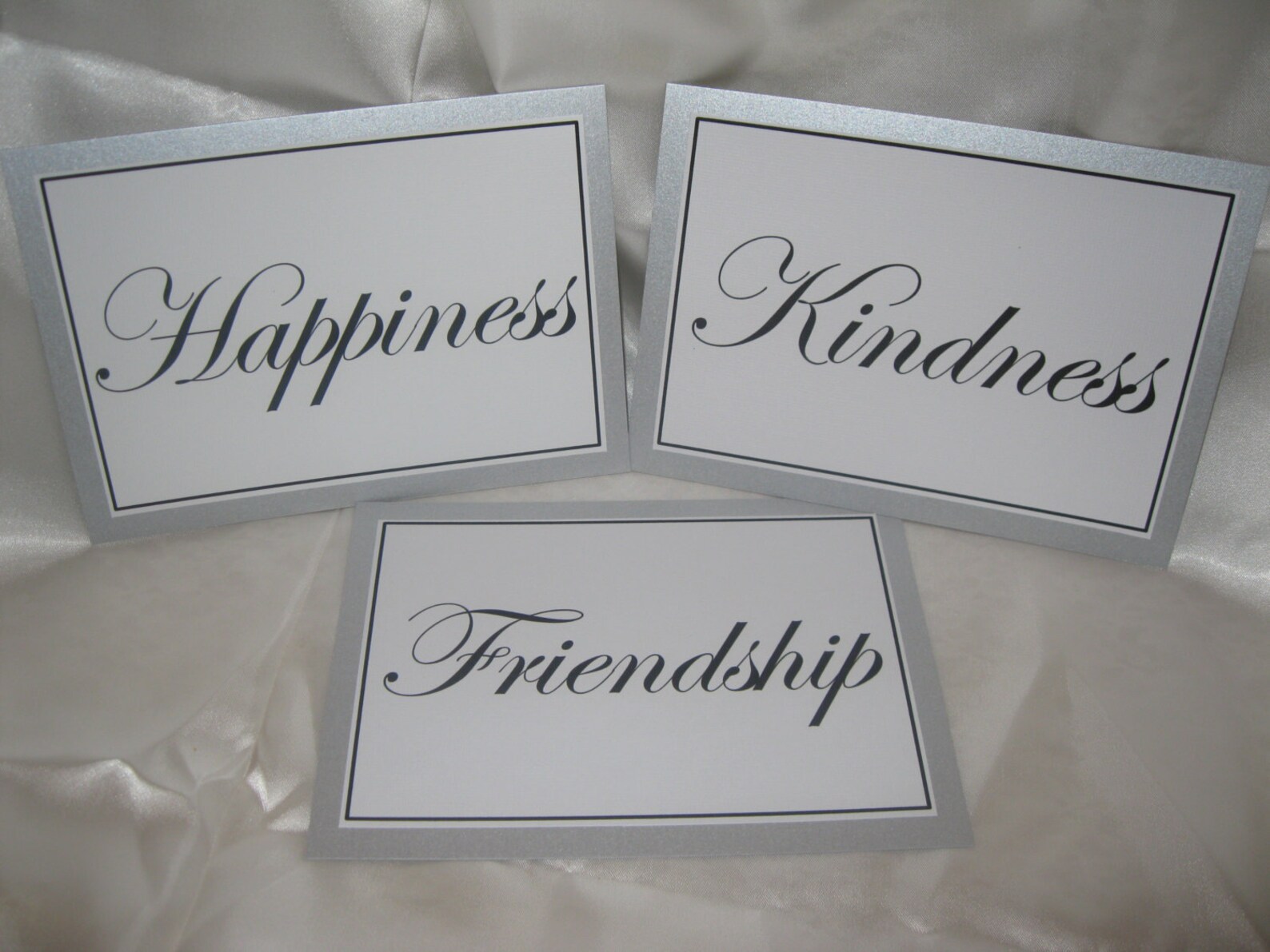 Elegant Silver Shimmer Wedding Table Names Set of 10 Wedding Bridal ...